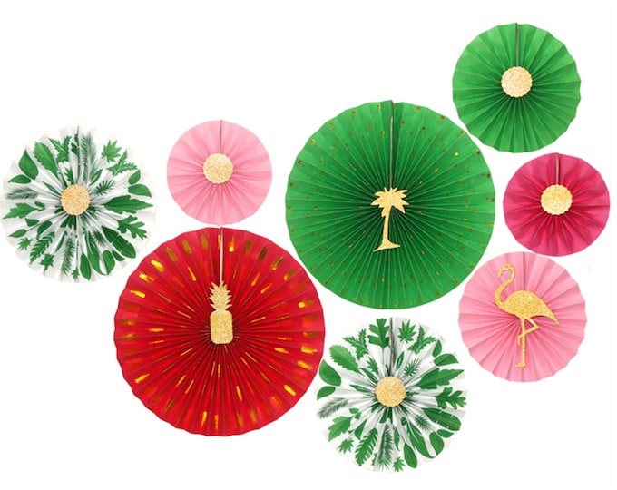 6pcs/lot Paper Fanshanging Paper Fan Decorationspaper - Etsy