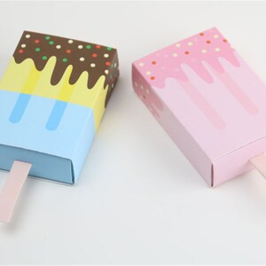 Ice Cream Shaped Candy Favor Boxes-ice Cream Pop Boxes-gift Boxes-baby ...