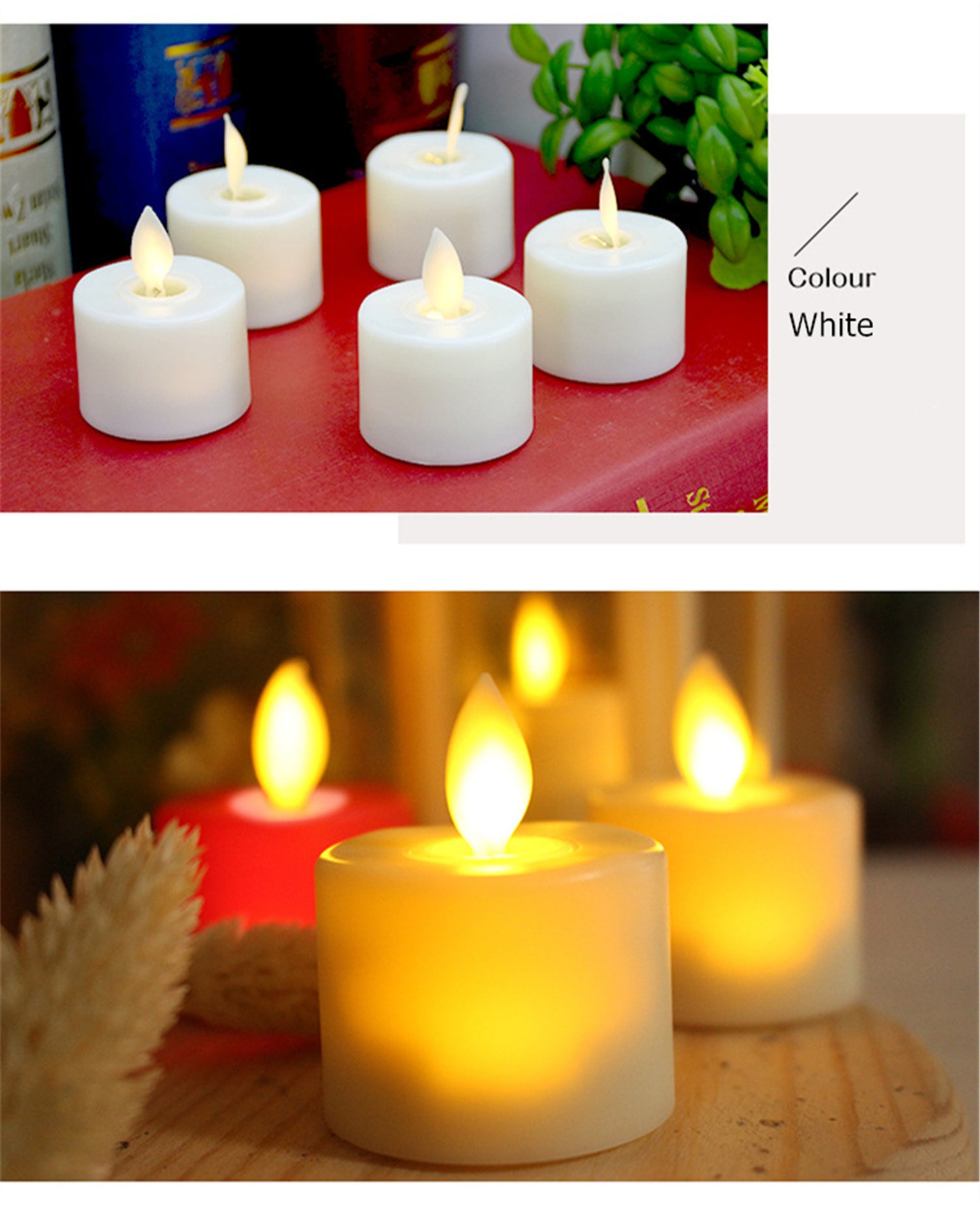 Battery Operated Led Tealight-flameless Tealights With - Etsy