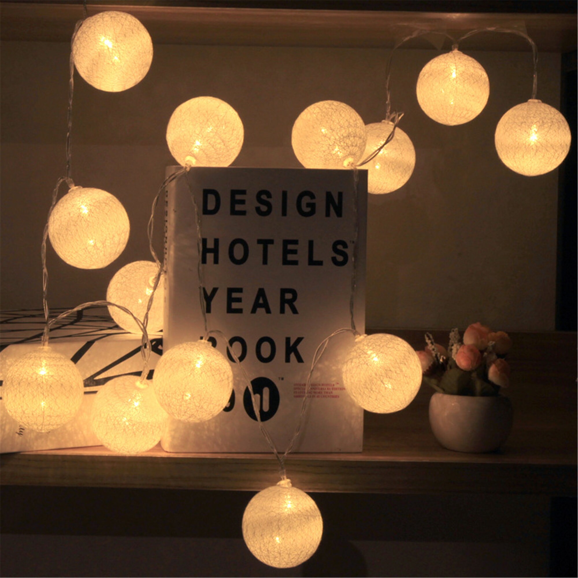 Personalized Cotton Ball String Lights-led Fairy String - Etsy