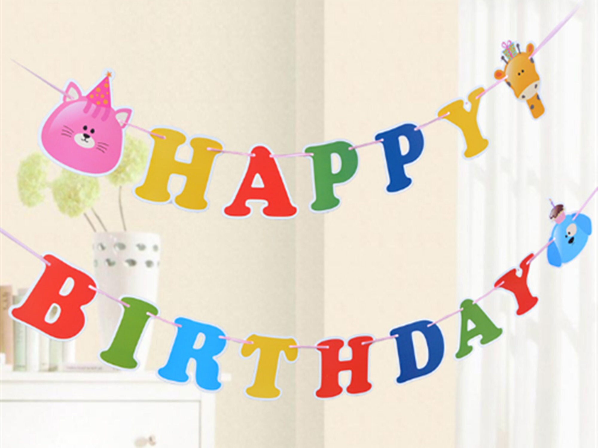 Happy Birthday Banner Colorful Birthday Banner girl or Boy - Etsy