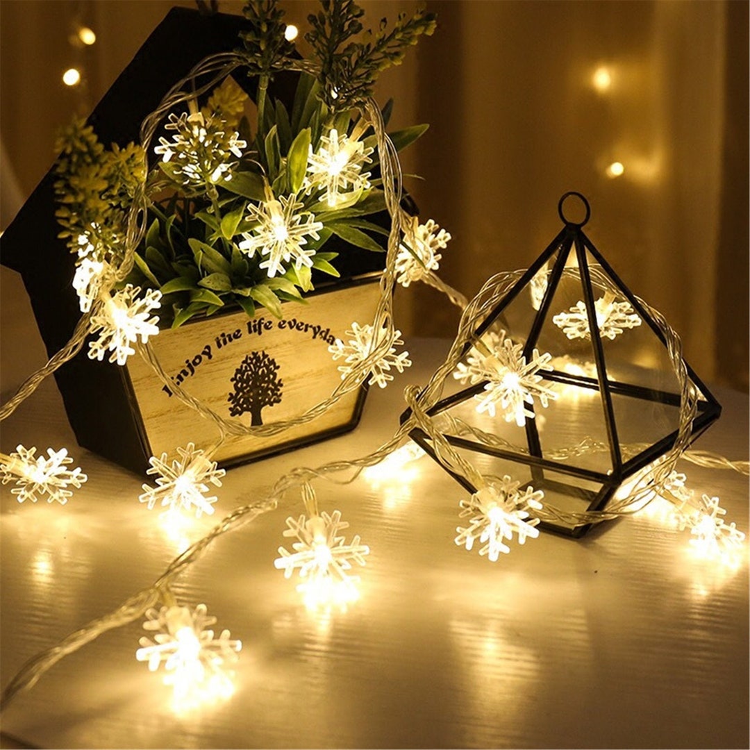 Christmas String Lights-fairy Snowflake Led String Lights for Indoor ...