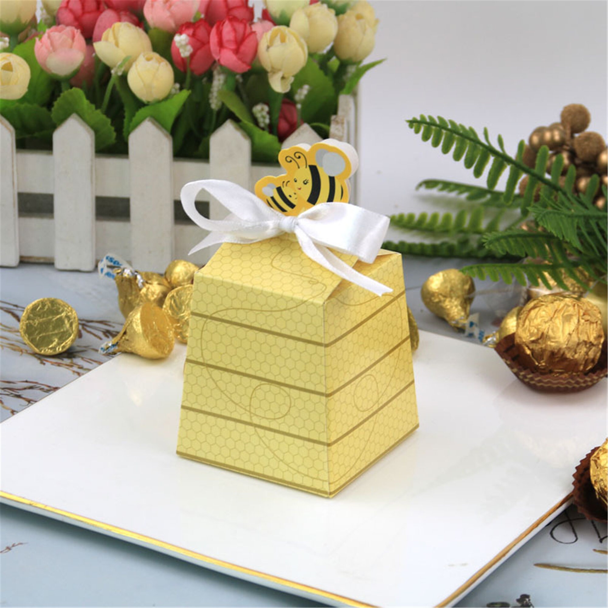Bee Favor Box-1st Birthday Party Favor Boxes-bumble Bee Hive - Etsy