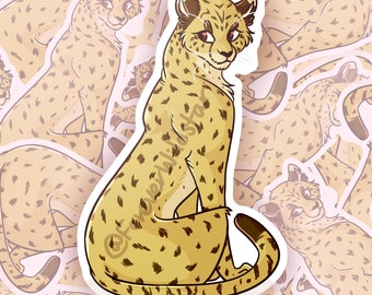 Wild Cat Sticker | Etsy