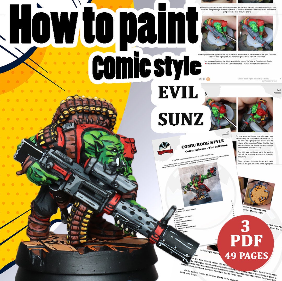 How to Paint - Comic Book Style - Evil Sunz, Orks. PDF - Etsy