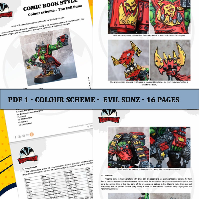 How to Paint - Comic Book Style - Evil Sunz, Orks. PDF - Etsy