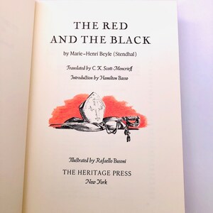 The Red and the Black. by Stendhal. Illustrations by Rafaello Busoni ...