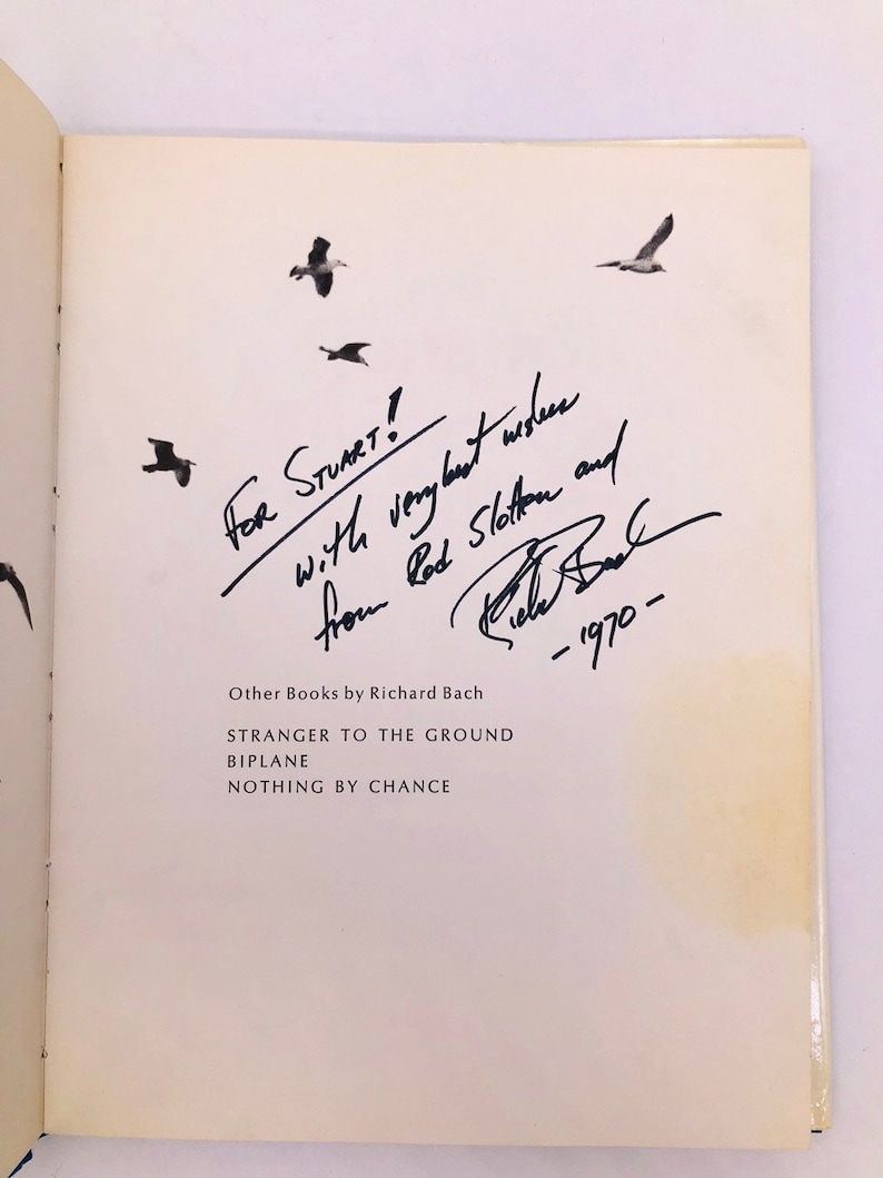 Jonathan Livingston Seagull. Inscribed by Richard Bach. Photographs by ...