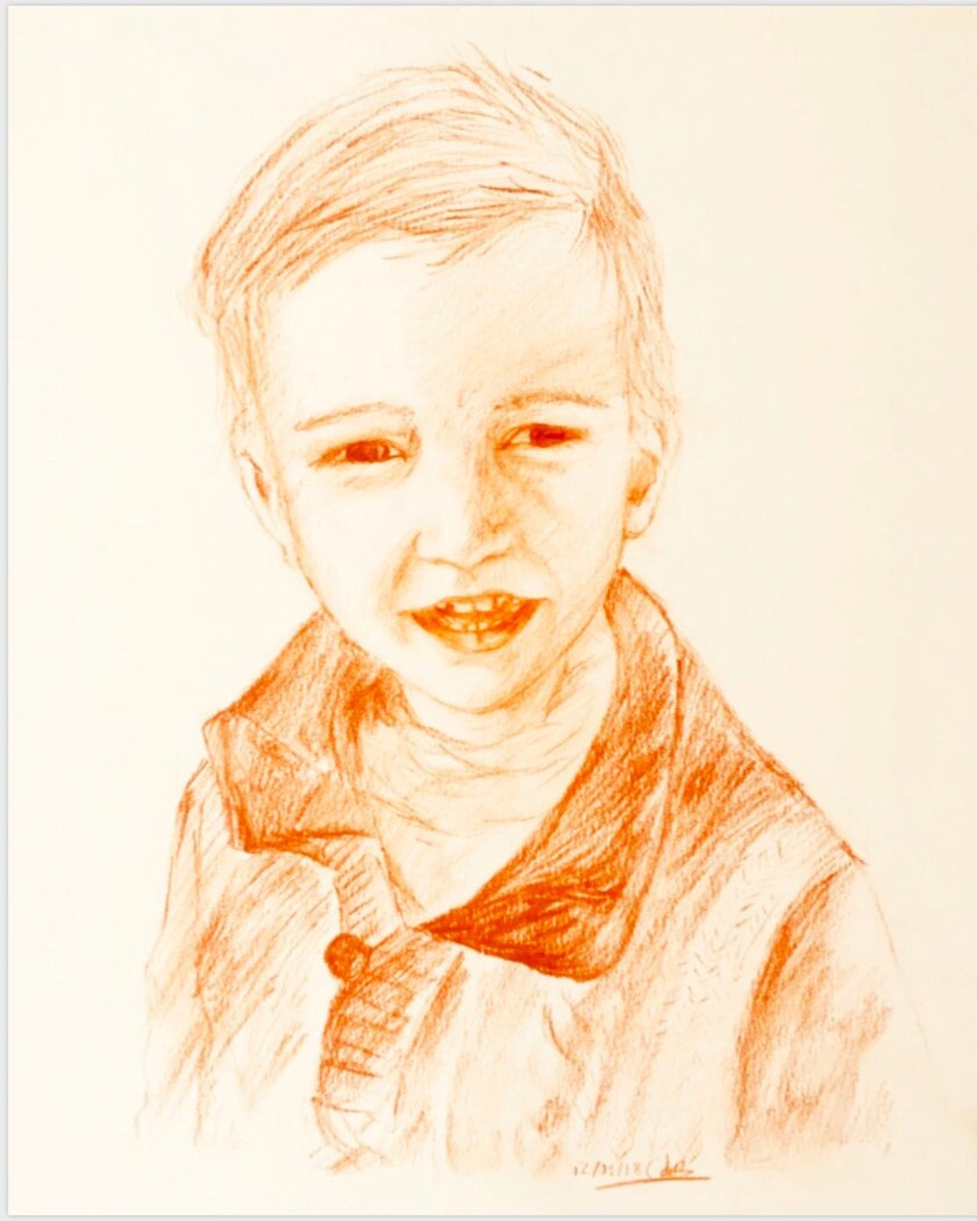 Tailor-made Sanguine Portrait From Photo - Etsy