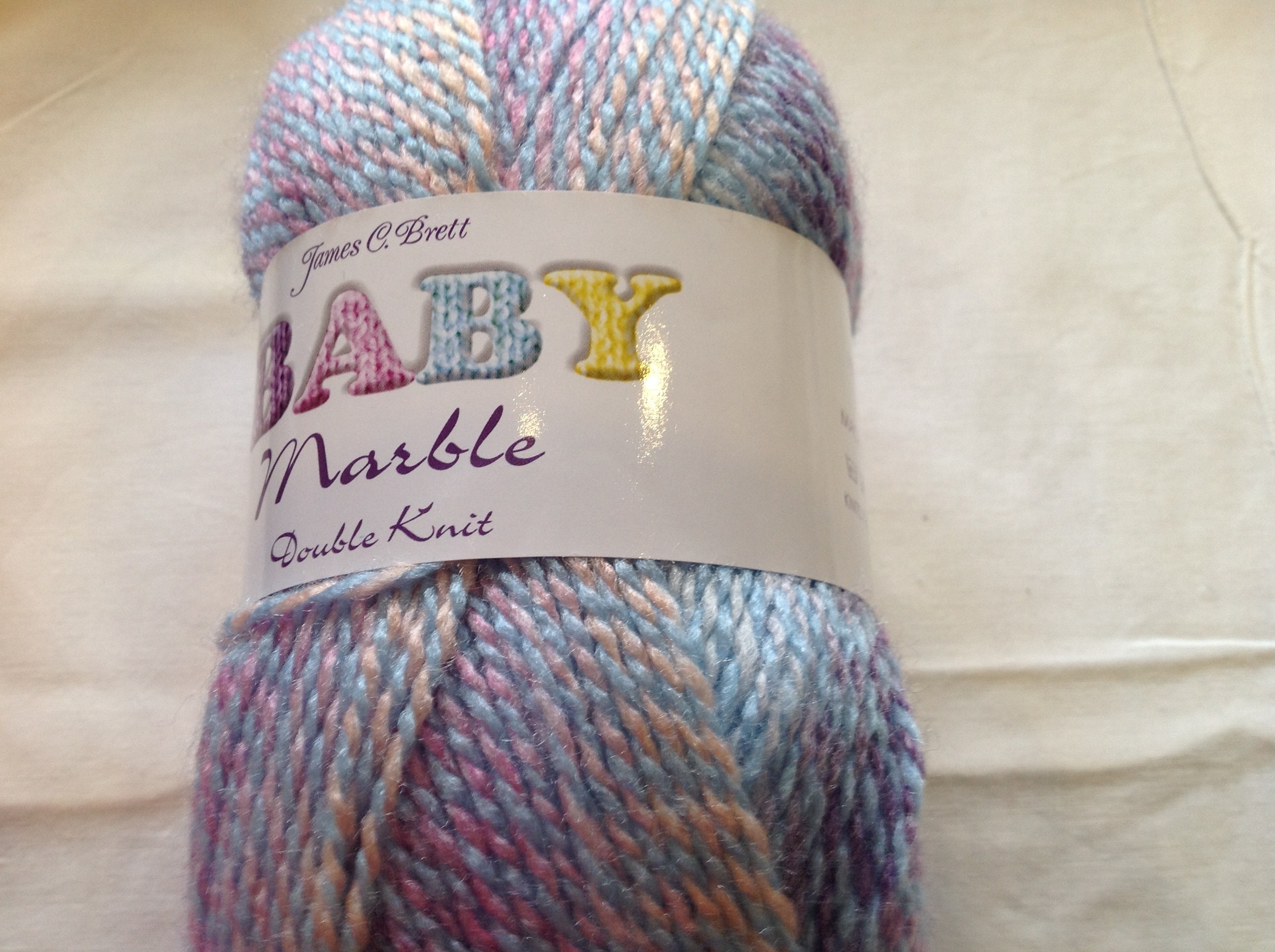 James Brett Baby MARBLE DOUBLE Knitting Wool Yarn 5 X 100 Gram Balls of ...