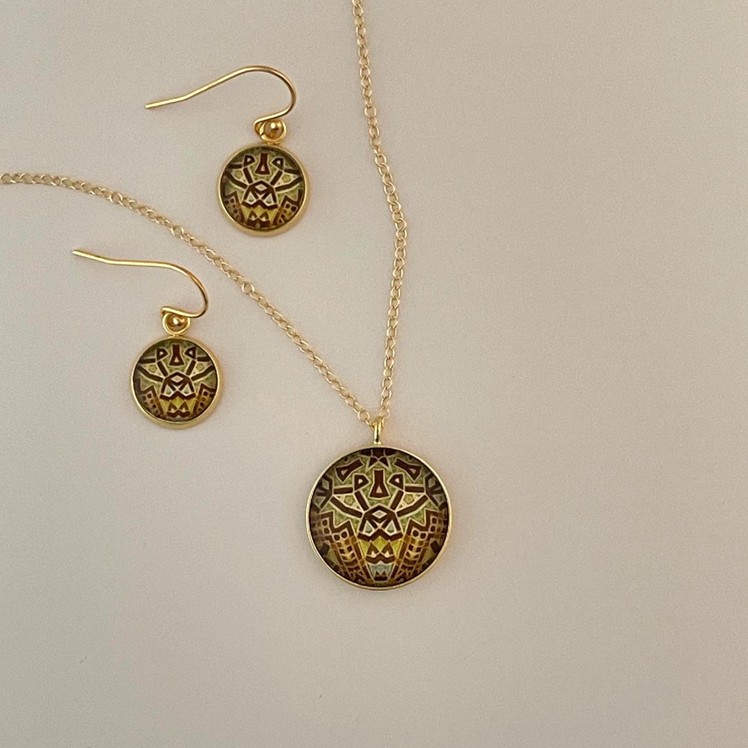 Necklace & Earrings, Design Inspired by the Byzantine Revival ...