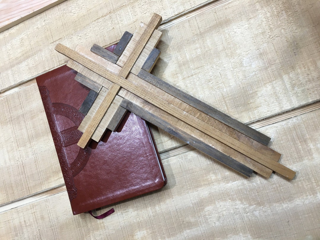 Wooden Cross Wall Decor, Rustic Cross Art, Religious Home Decor ...