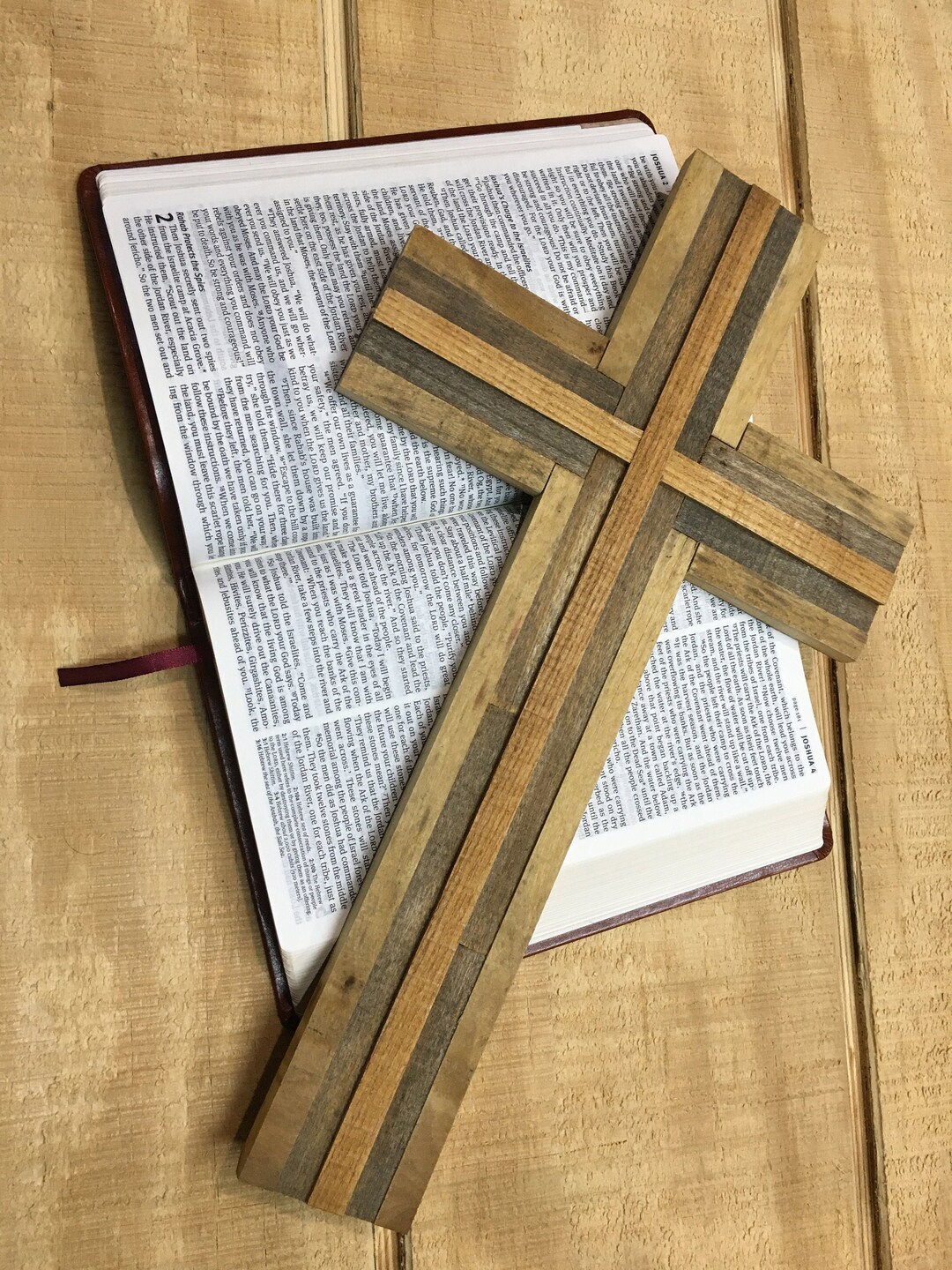 Handcrafted Wooden Cross Natural Wood Cross Wall Cross Deco Religious ...