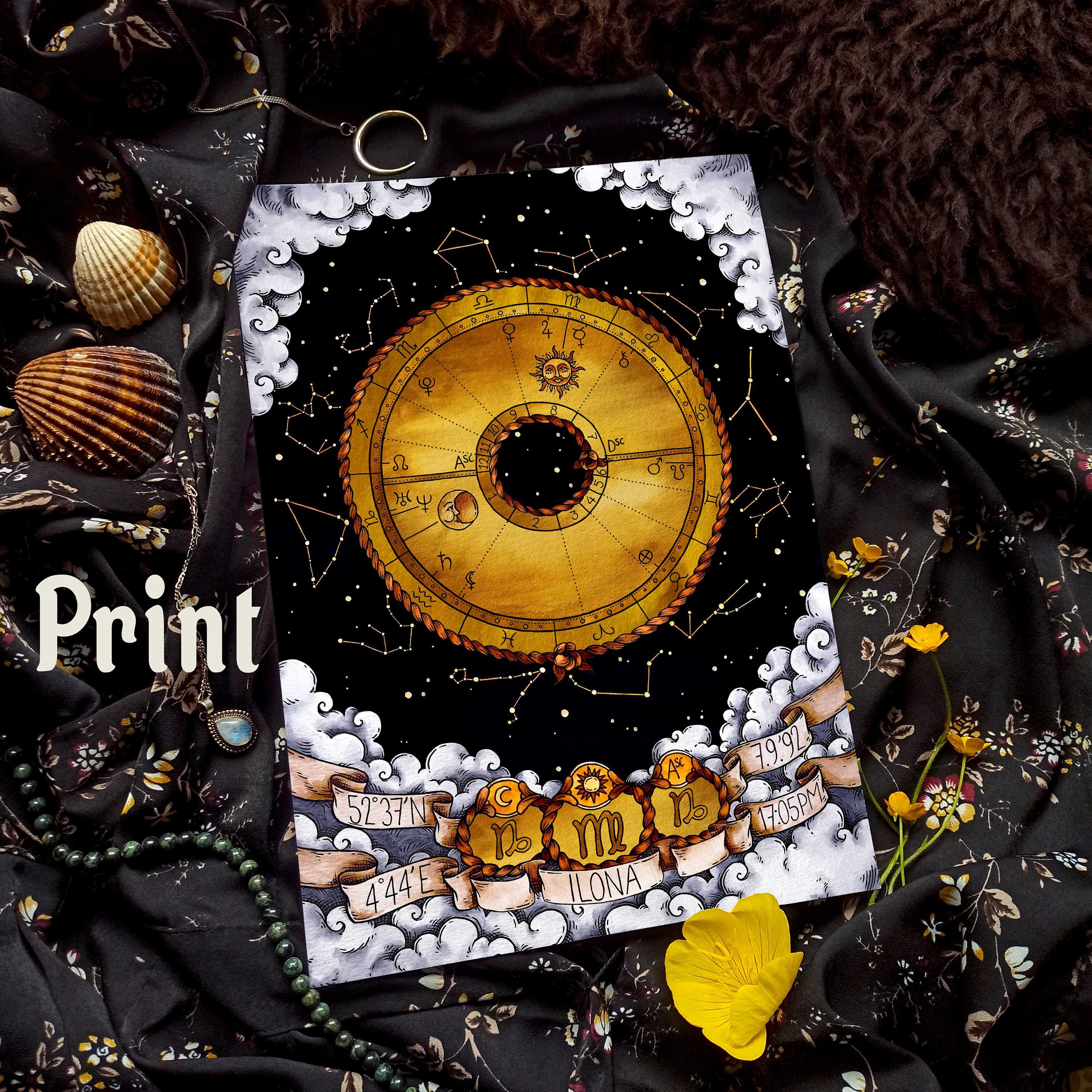 Birthchart Custom - Etsy