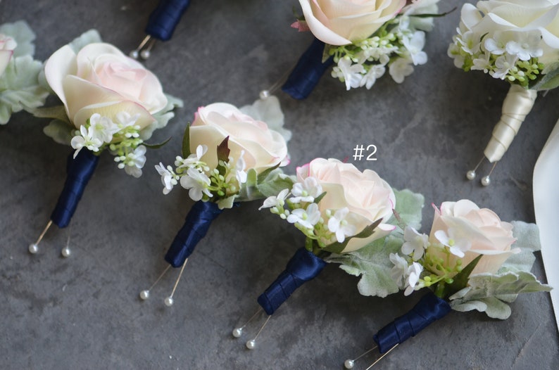 Blush Pink Rose Boutonniere, Real Touch Wedding Corsage - Etsy