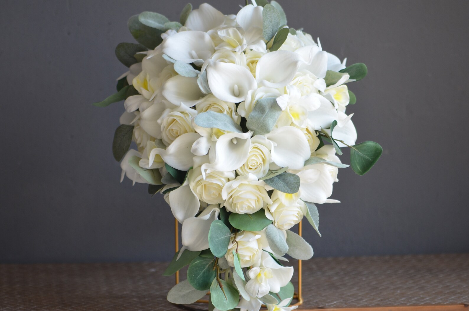 Fake Ivory White Wedding Bouquets Ivory Real Touch Roses - Etsy