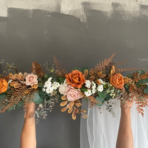 Fake Rust Burnt Orange Terracotta Garland, Fall Wedding Archway Flower ...