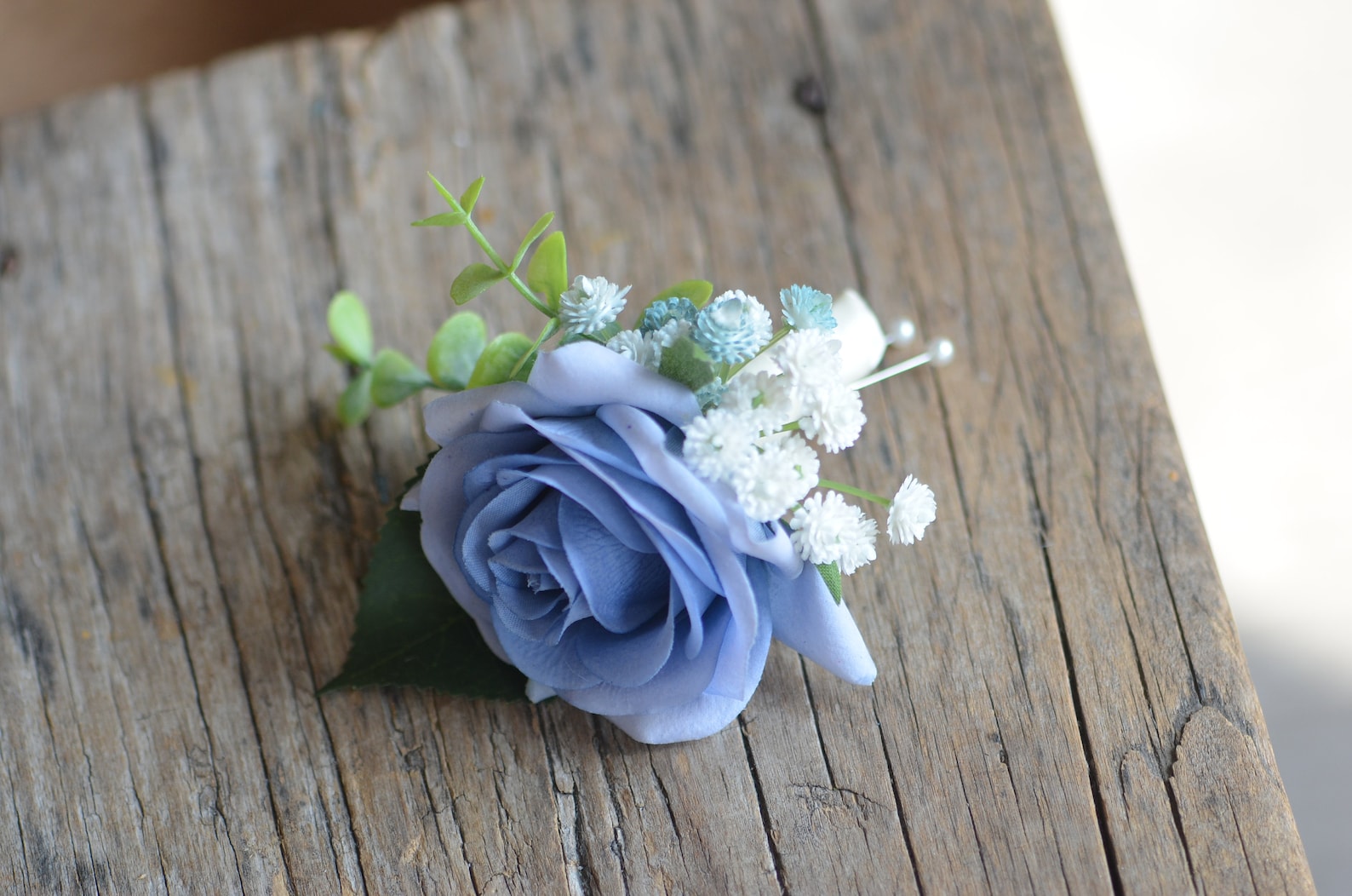 Faux Navy Blue/royal Blue/dusty Blue Wedding Bouquet, Boho Blues Bridal ...