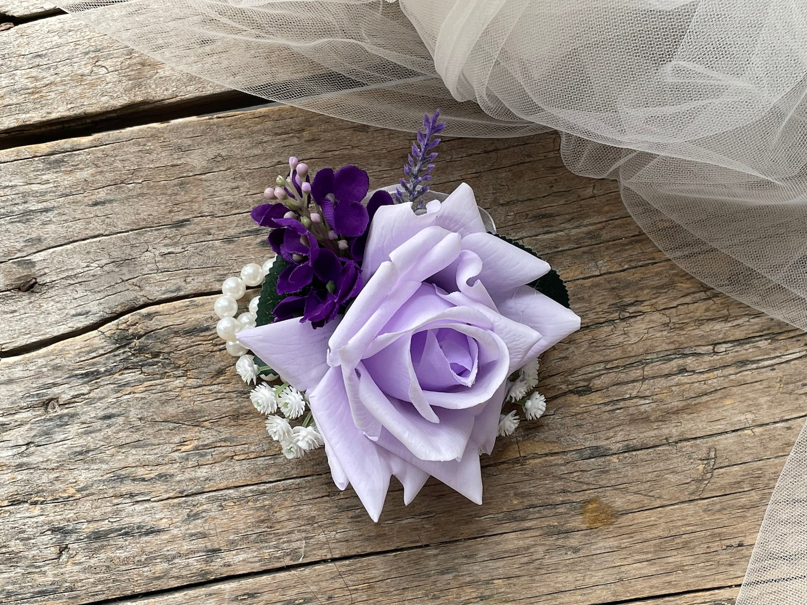 Fake Lilac Lavender Purple Flowers Bridal Bouquet, Spring Summer ...
