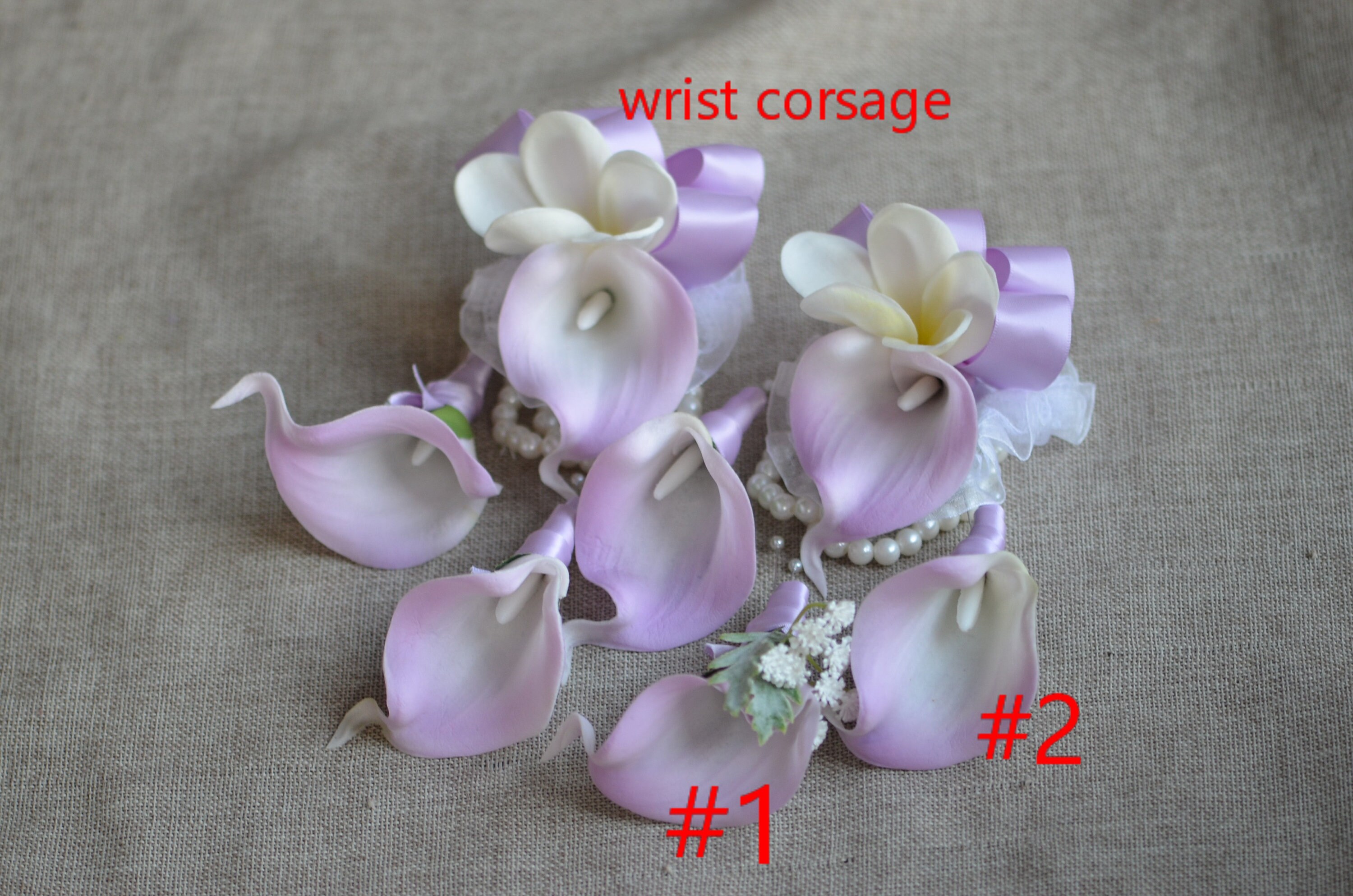 Fake Lilac Purple Bridal Bouquet, Rustic Lilac Calla Lily Bridal ...
