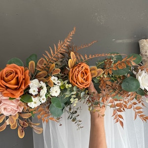 Fake Rust Burnt Orange Terracotta Garland, Fall Wedding Archway Flower ...