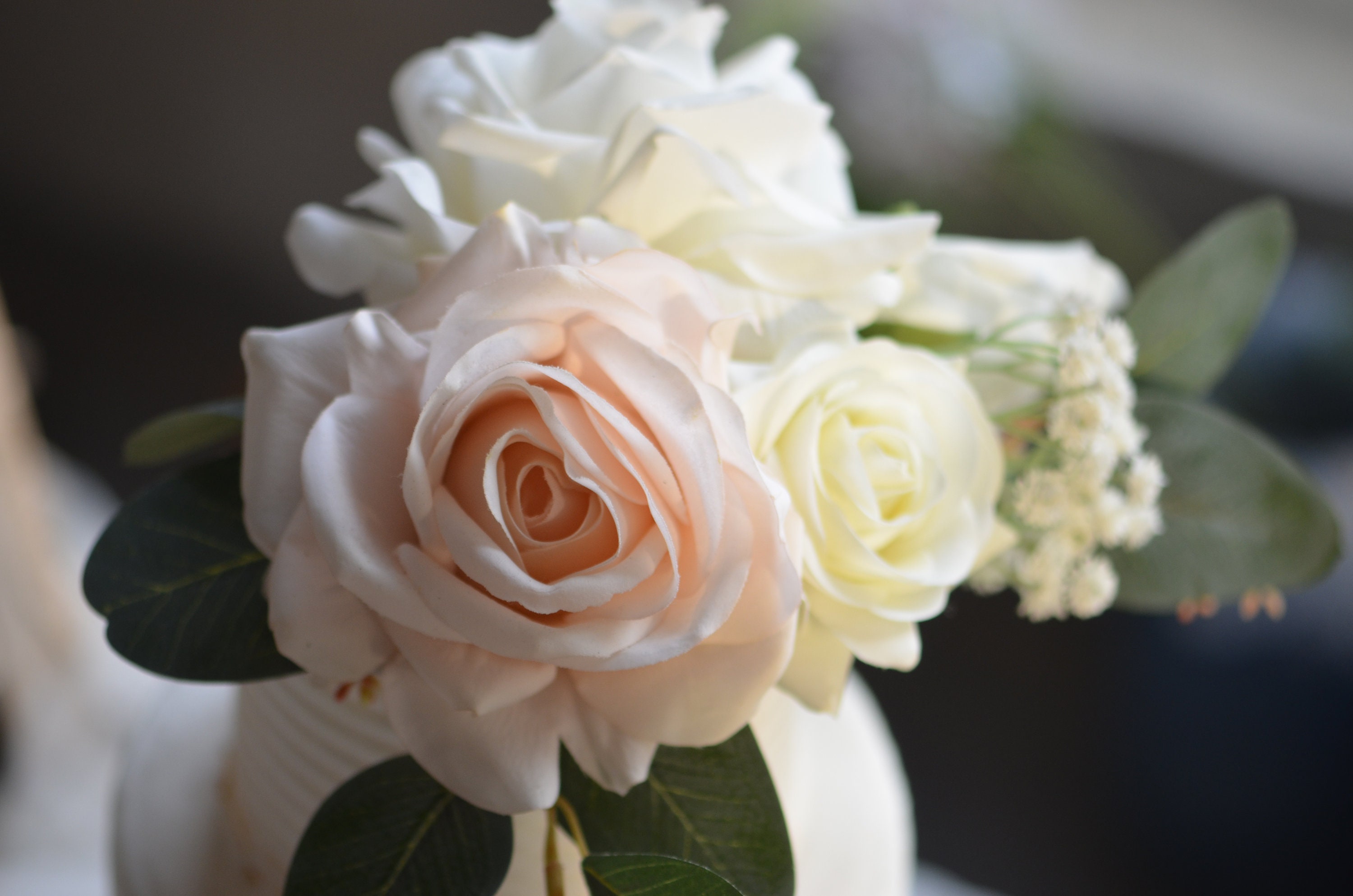 Faux Flowers Cake Topper Flowers Real Touch Roses Cake - Etsy