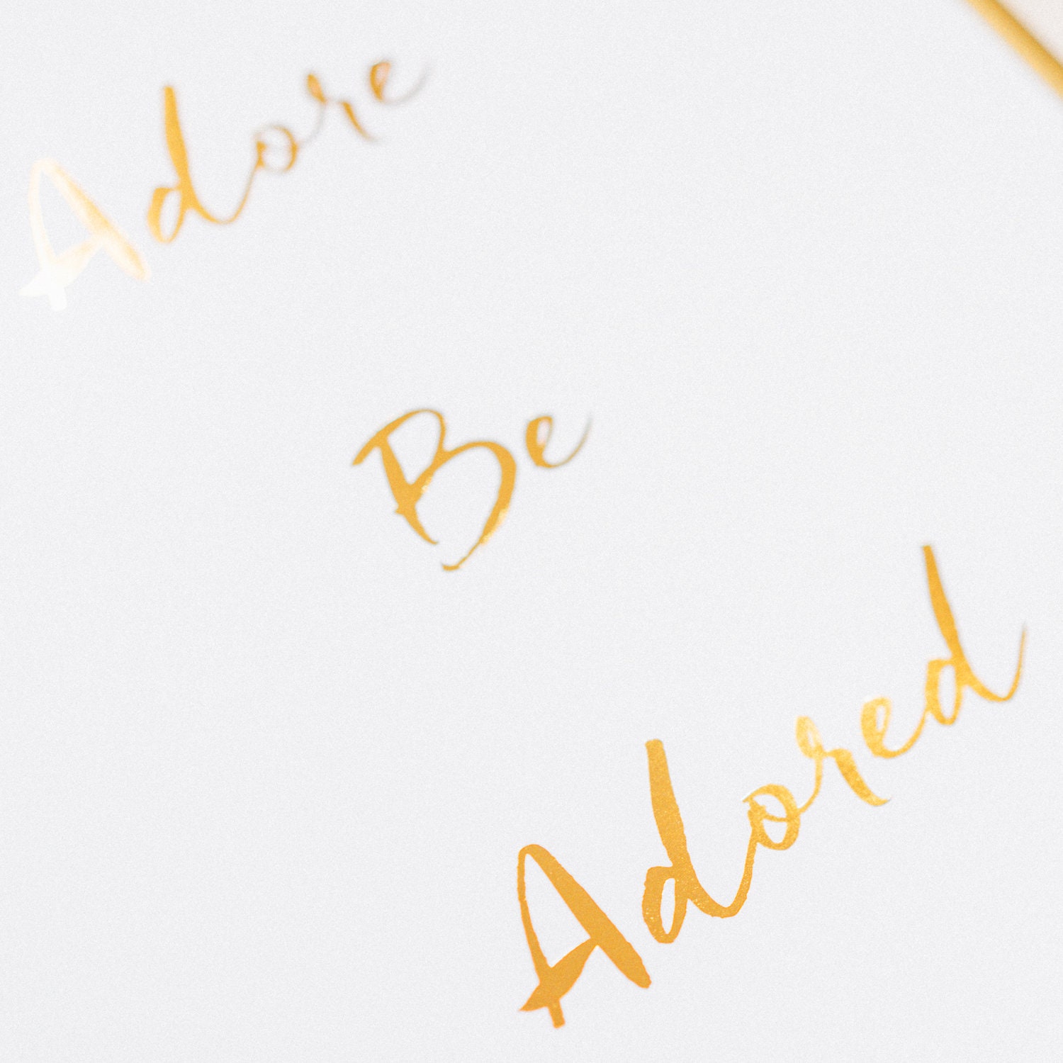 Adore Be Adored Inspirational Quote Typography Gold Foil & - Etsy