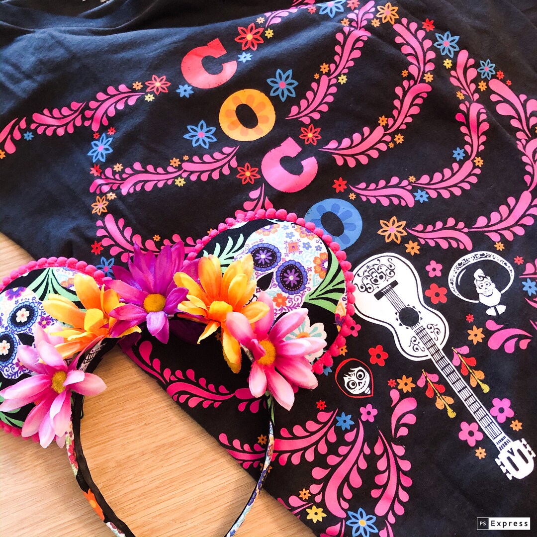 Coco Mouse Ears, Day of the Dead Ears, Dia De Los Muertos Ears, Skull ...