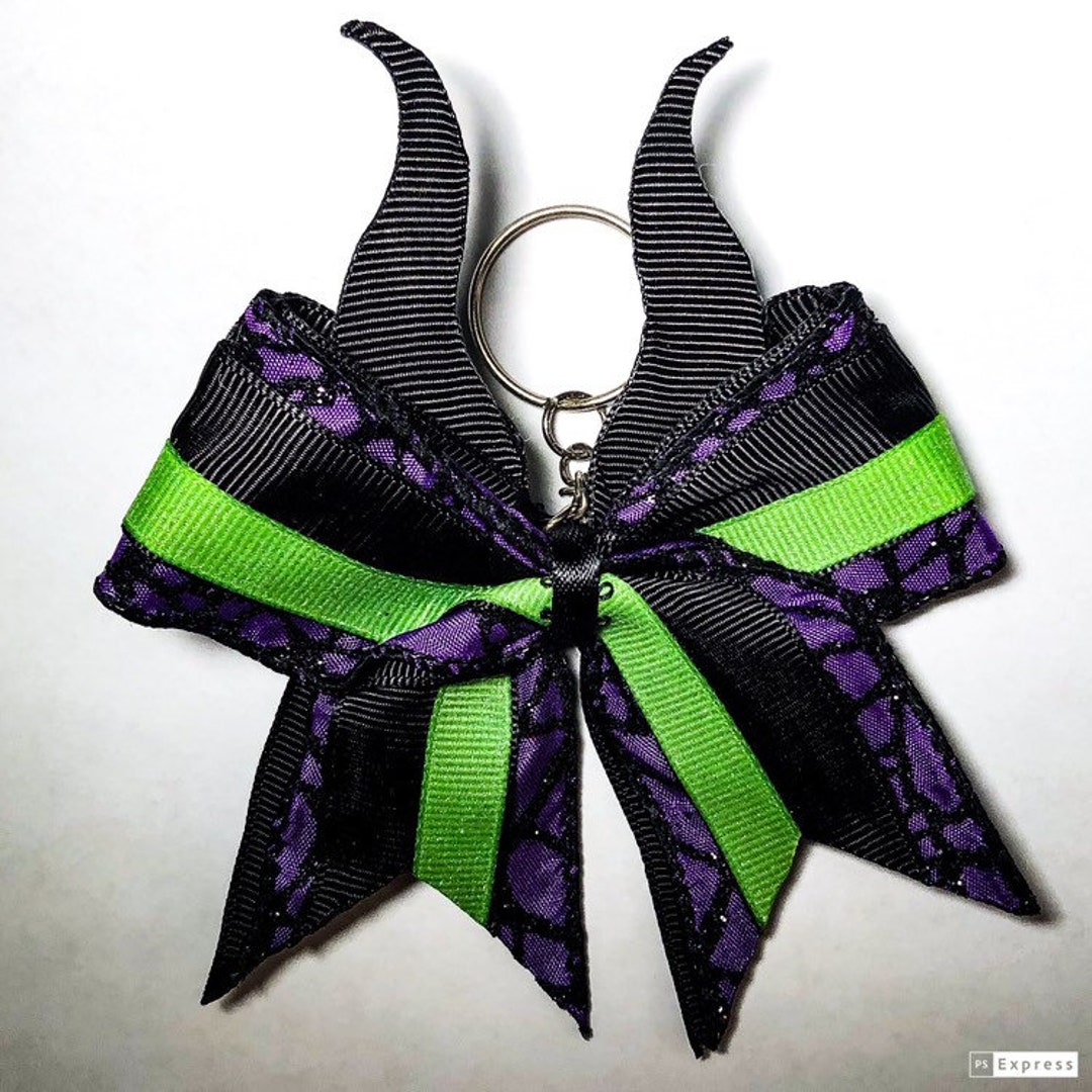 Maleficent,disney Villains, Disney Keychain, Cheer Bow Keychain, Disney ...