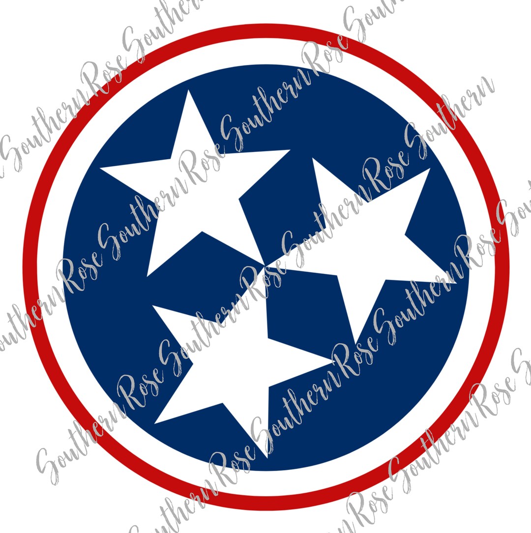 Tennessee Tristar Png - Red and Blue - Etsy