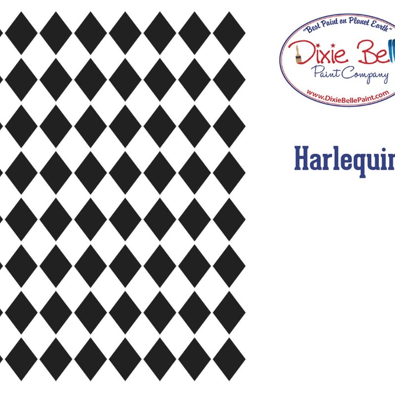 Harlequin Stencil - Etsy