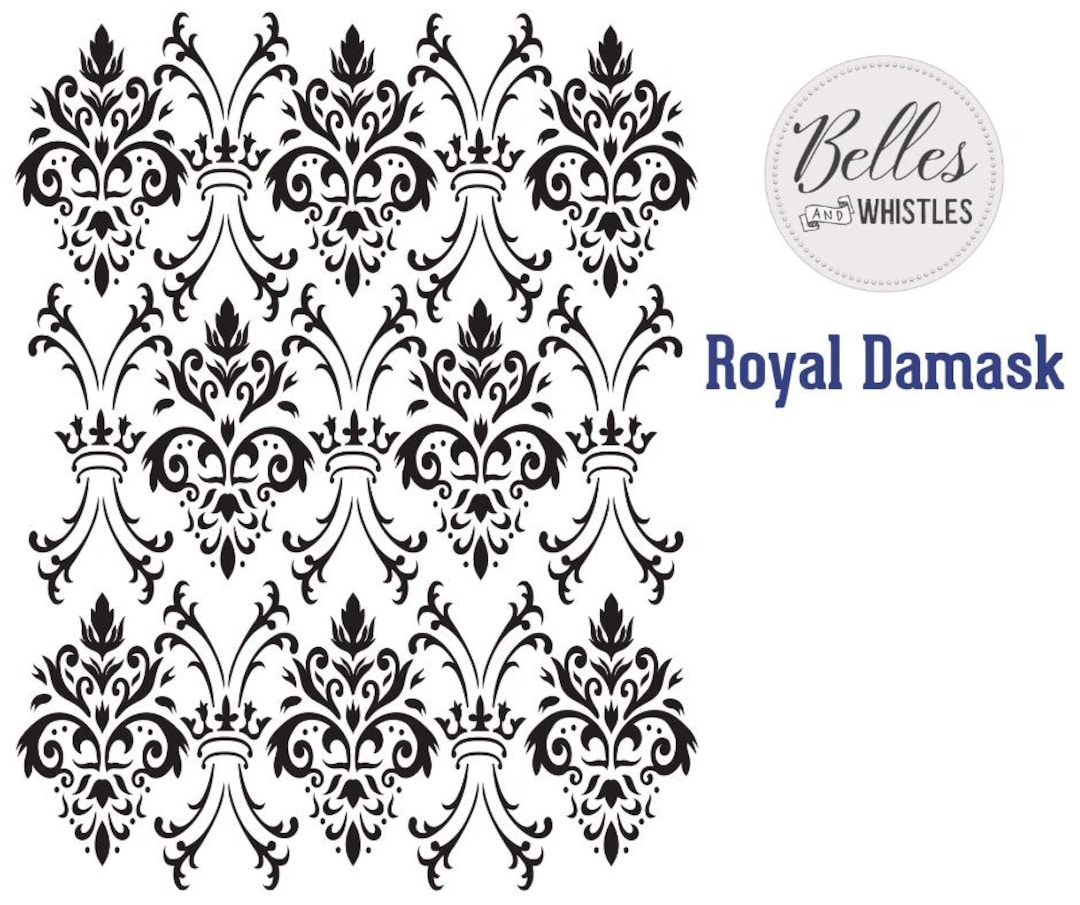 Belles & Whistles Royal Damask Stencil - Dixie Belle - Etsy
