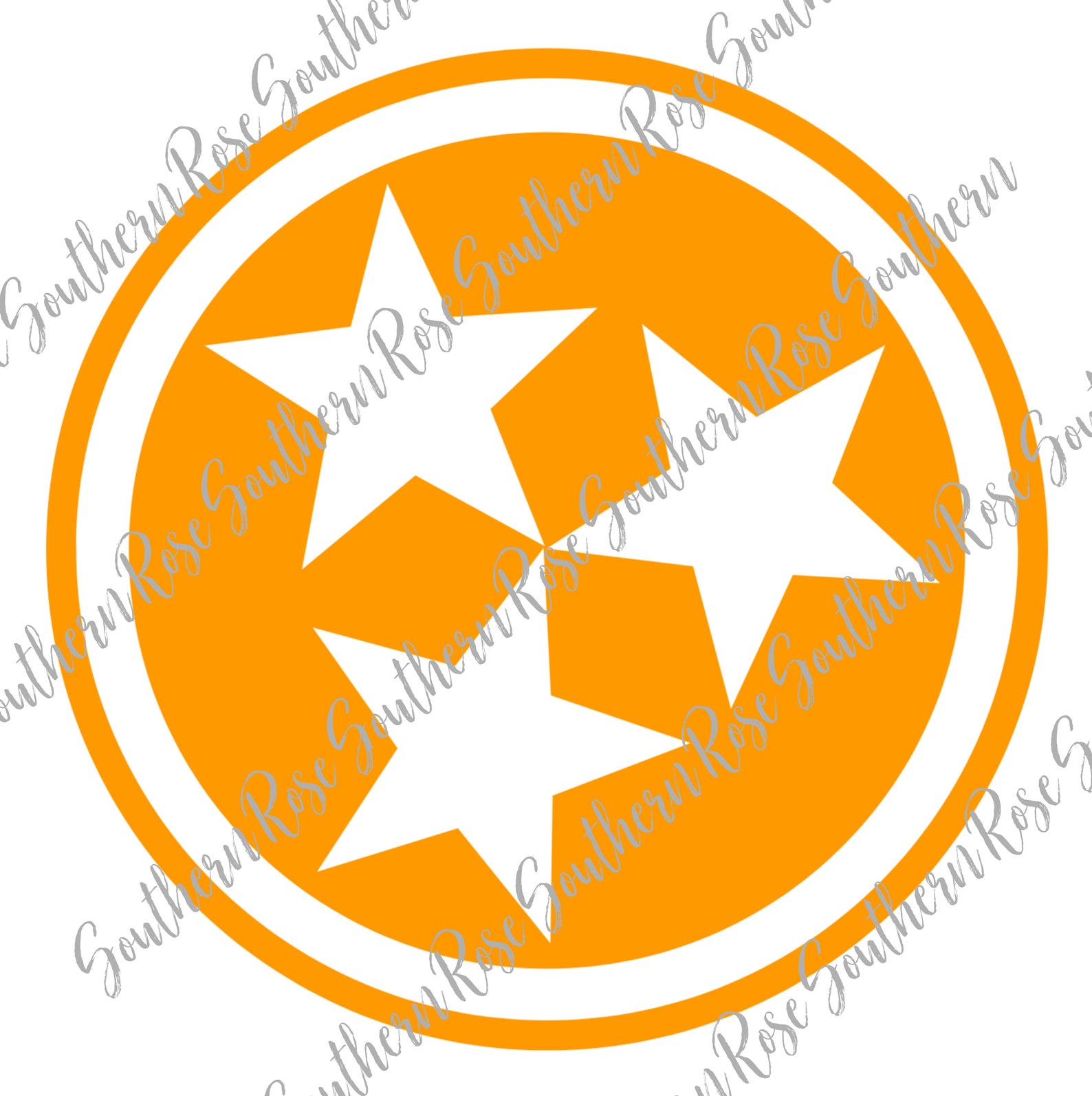 Tennessee Tristar Png - Orange and White - Etsy