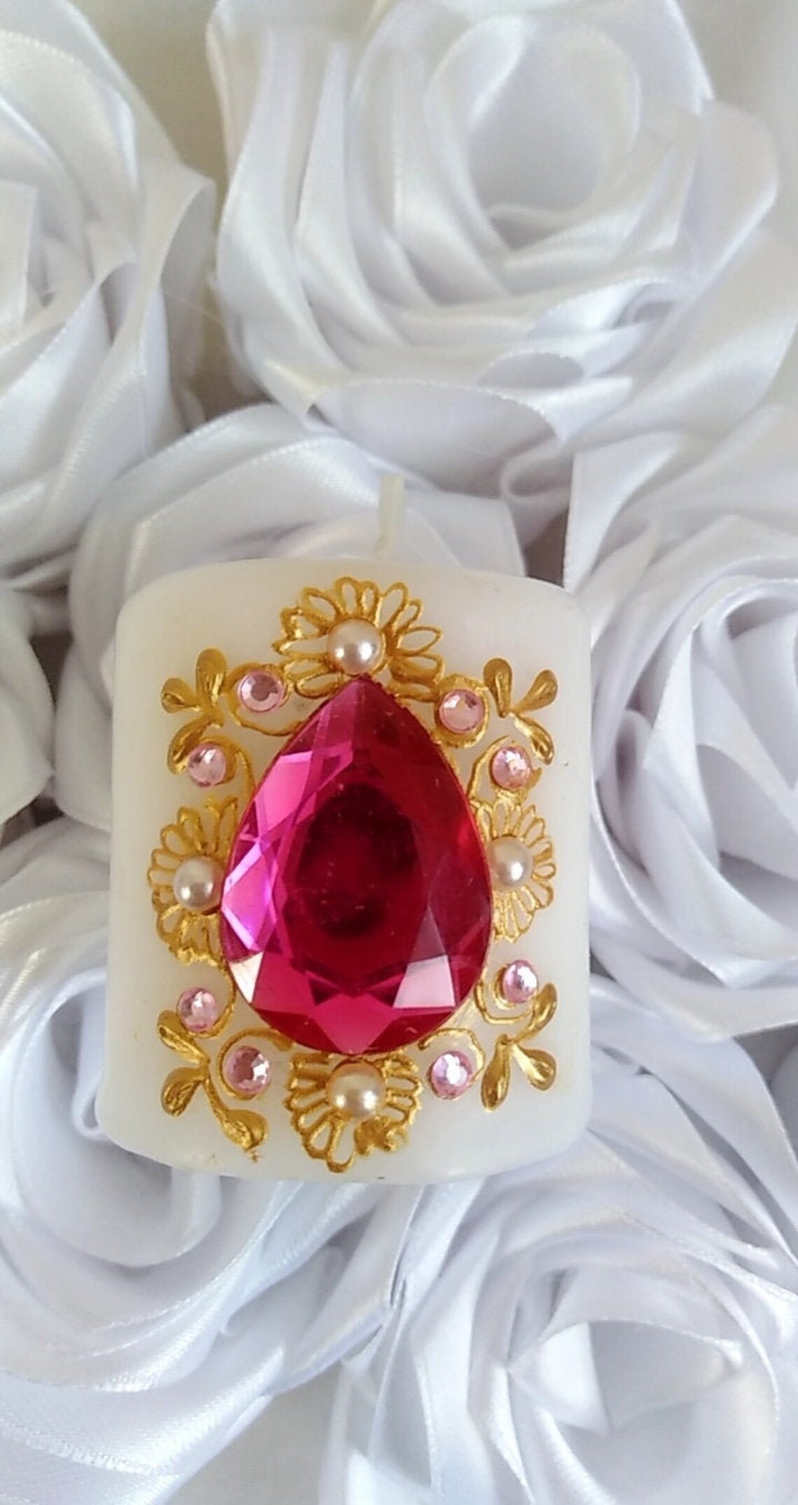 Mini Pink Personalised Candle - Etsy