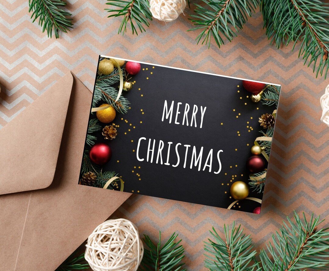 Printable Merry Christmas Greetings Cards Instant Download 7 - Etsy Canada
