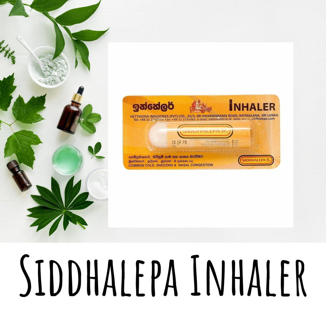 Siddhalepa Herbal Inhaler for Cold Sneezing Nasal Herbal - Etsy