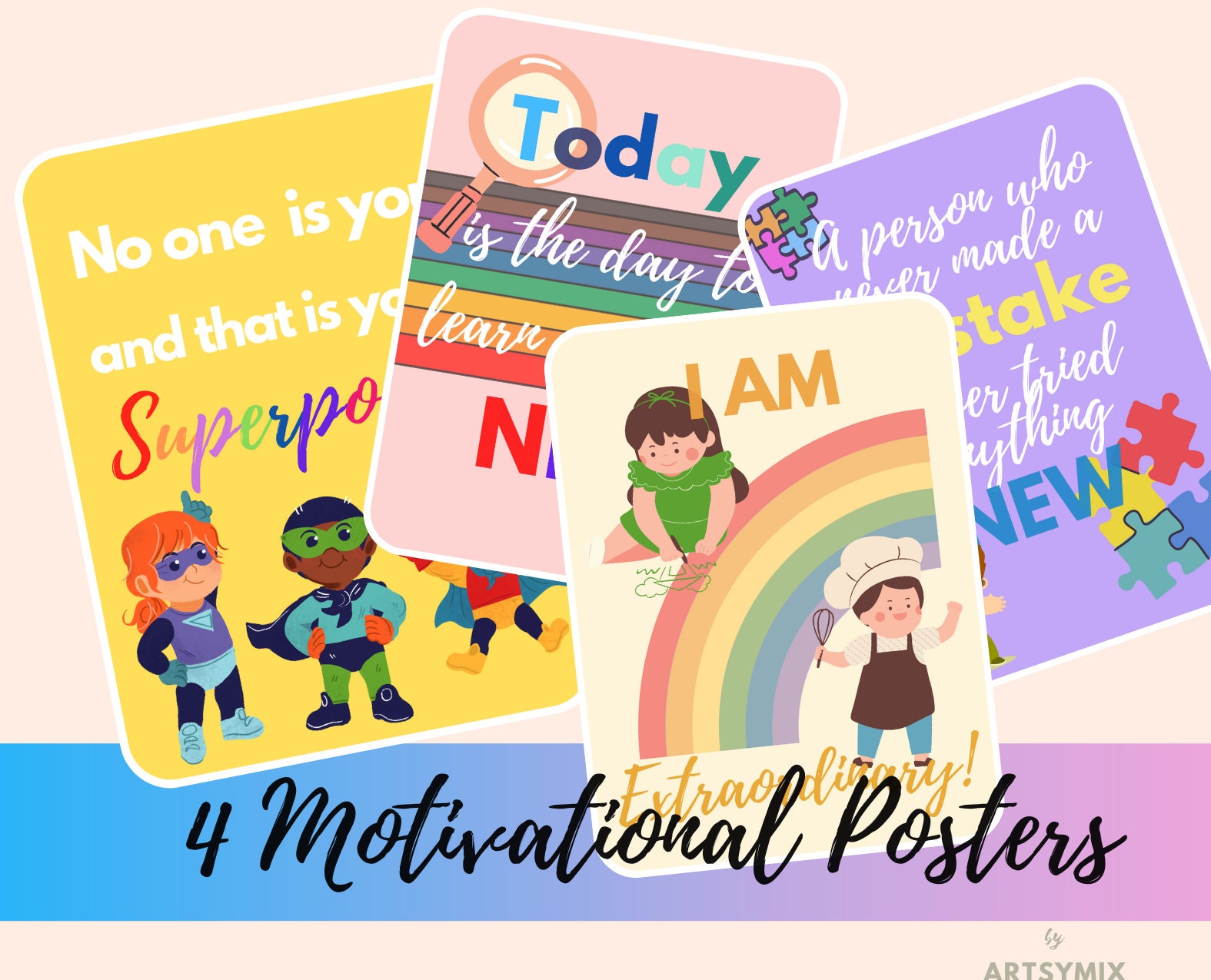 Set of Educational Posters, Learn Animals- Habitats- Life Cycle- Solar ...