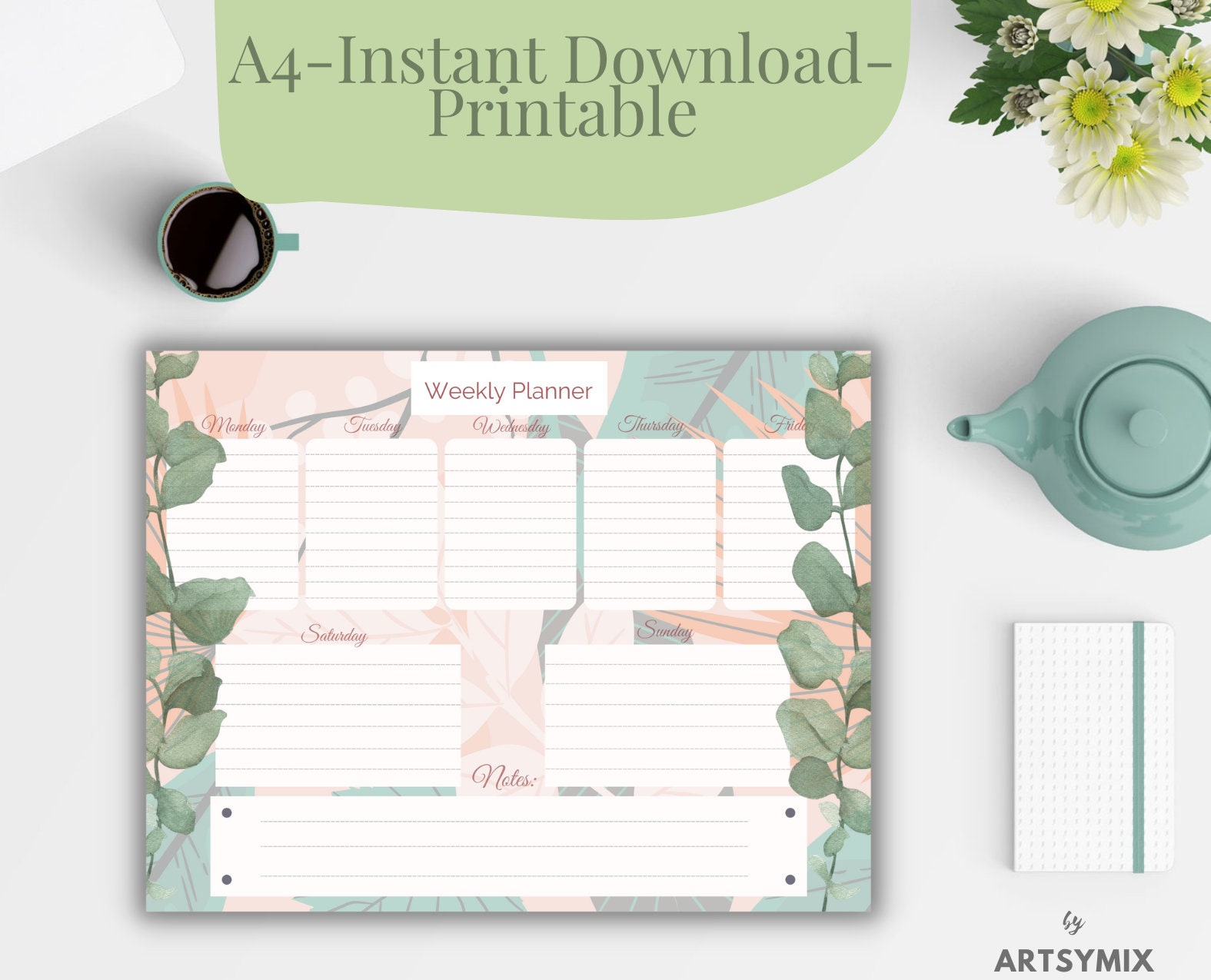 Weekly Planner Printable - Etsy