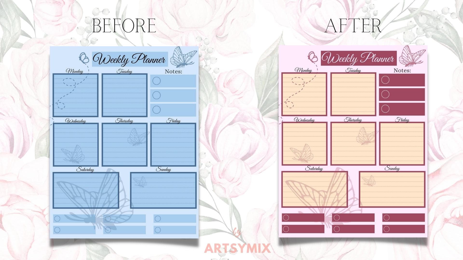 Weekly Planner Printable 10 Designs - Etsy