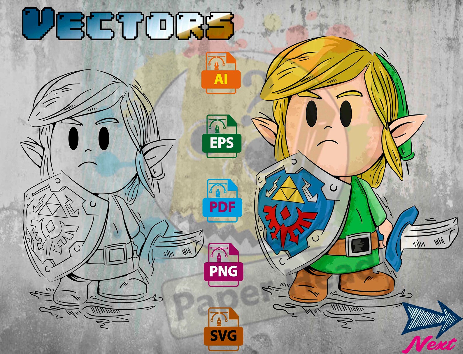 The legend of Zelda vector for vinyl cutting immediate | Etsy