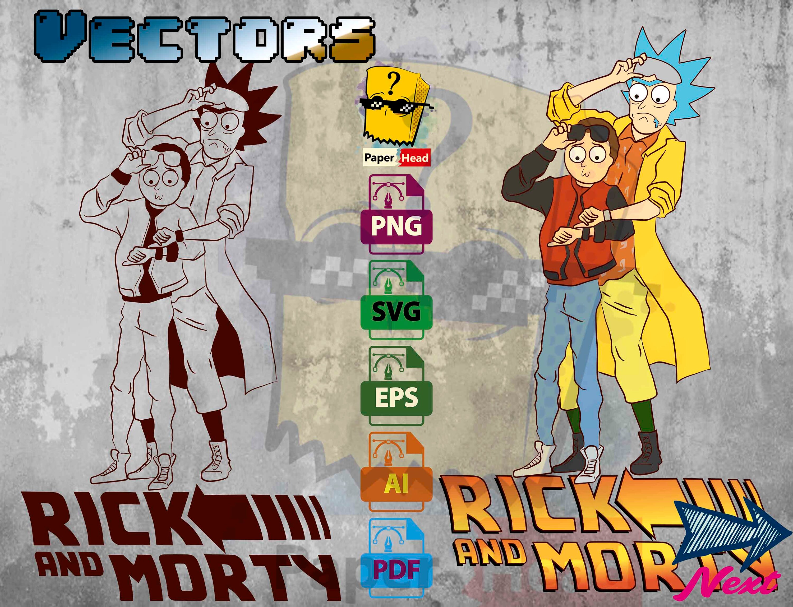 4 designs rick and Morty Rick and morty print rick and | Etsy