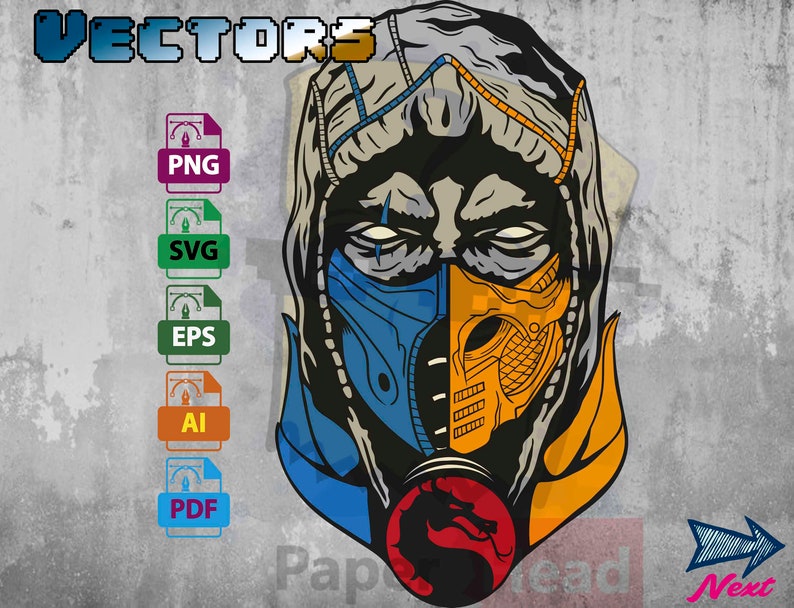 Svg mortal Kombat svg sub zero mortal kombat svg escorpion | Etsy