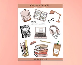 Study Stickers - Etsy