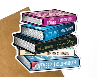 Colleen Hoover Books Sticker Book Stack Sticker Coho - Etsy