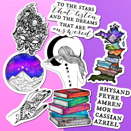 ACOTAR Sticker Set and Individual for Kindle Water Bottles - Etsy