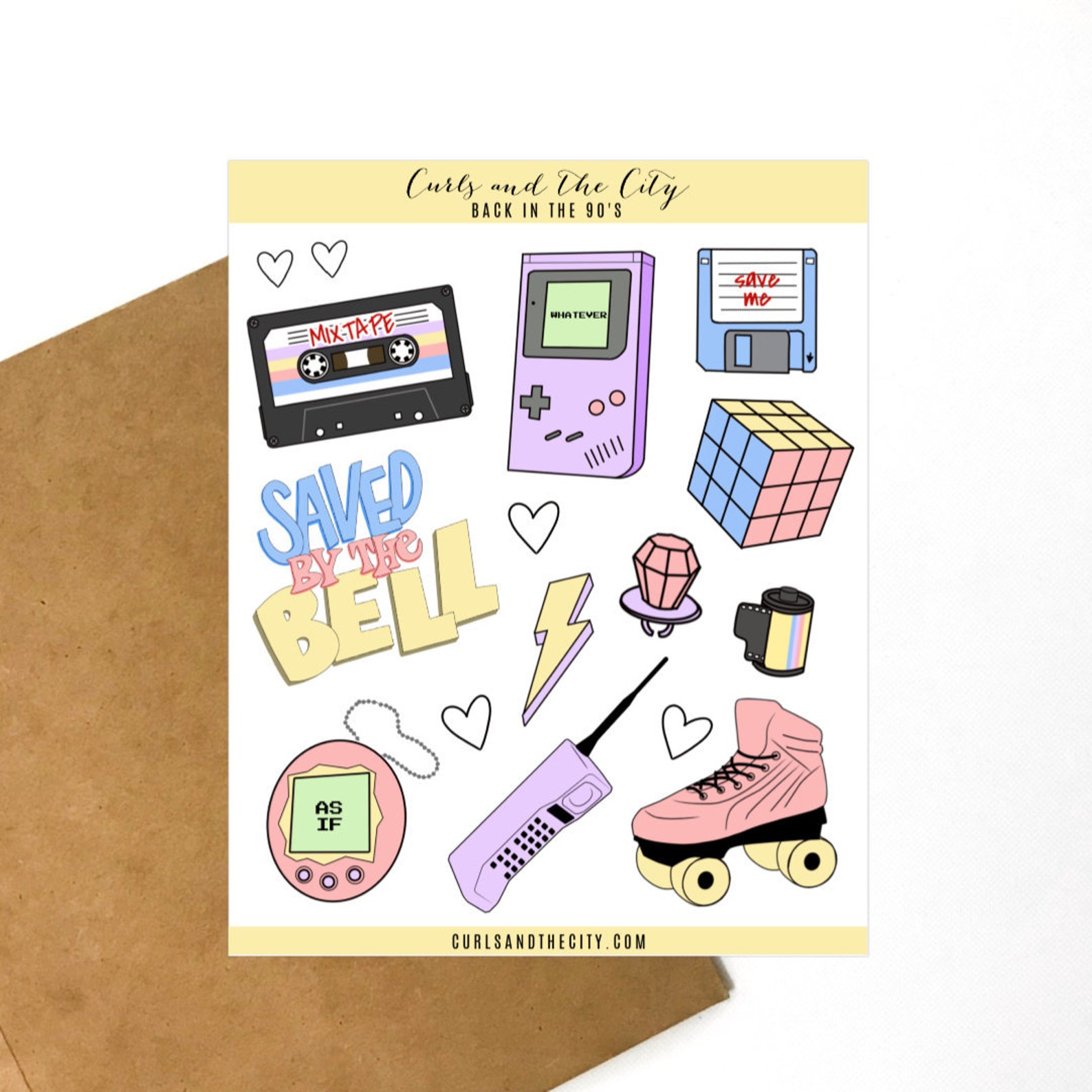 Back in the 90's Retro Planner Sticker Sheet Bullet | Etsy