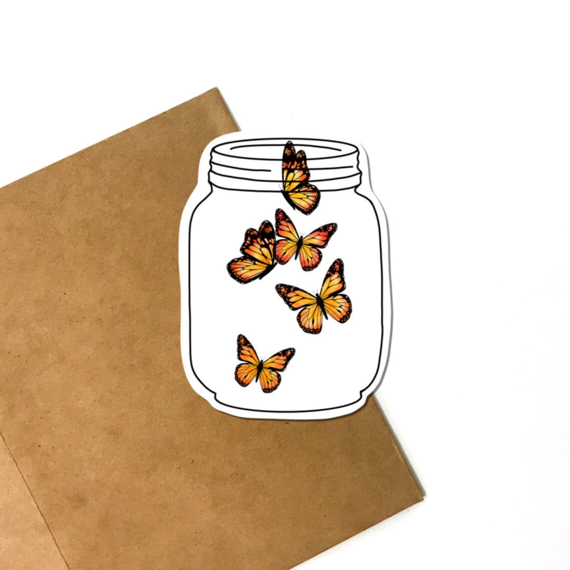 Butterflies in a Jar Vinyl Sticker - Etsy