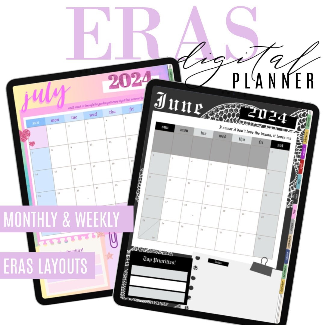 2024 Eras Digital Planner Etsy
