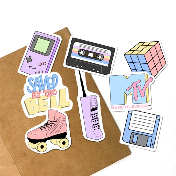 Retro 90s Sticker Pack | Etsy