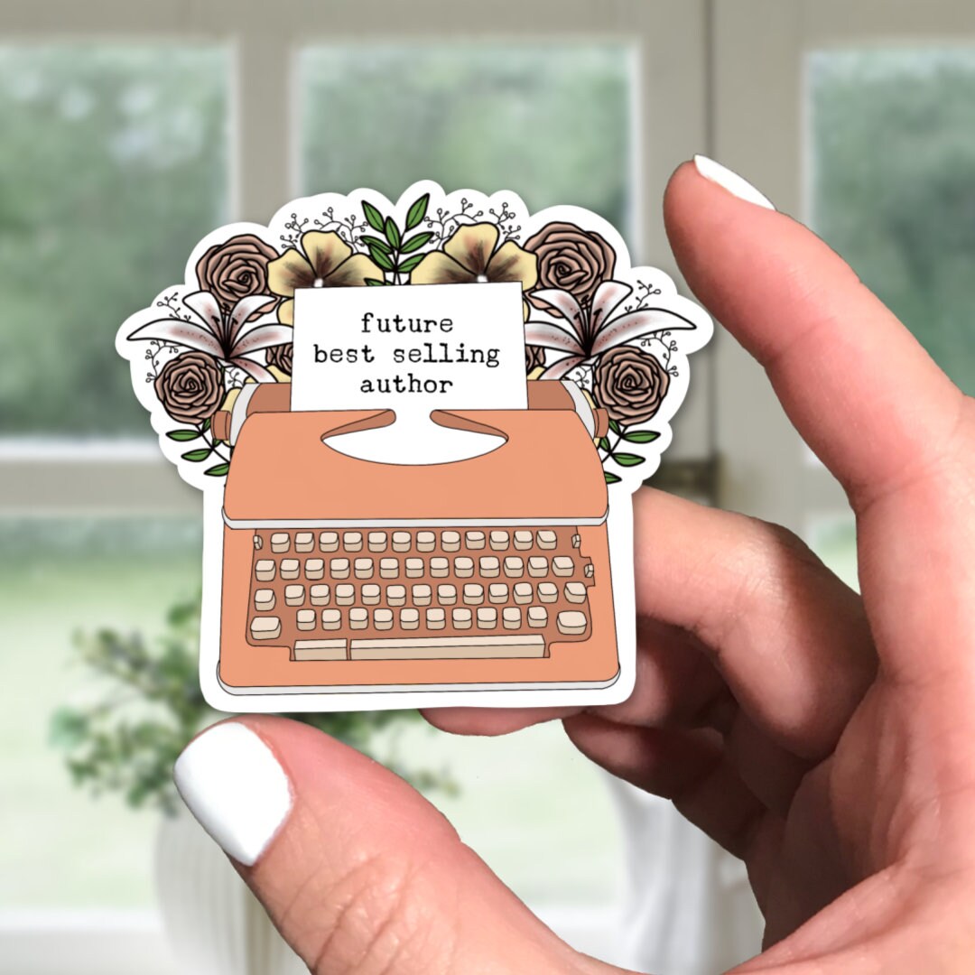 Typewriter Vinyl Sticker Future Best Selling Author - Etsy
